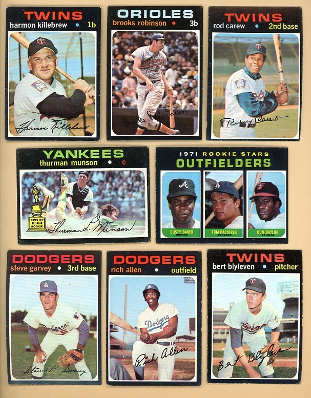 1971 TOPPS BASEBALL COMPLETE SET VG-EX/EX RYAN MAYS AARON 510181 ...