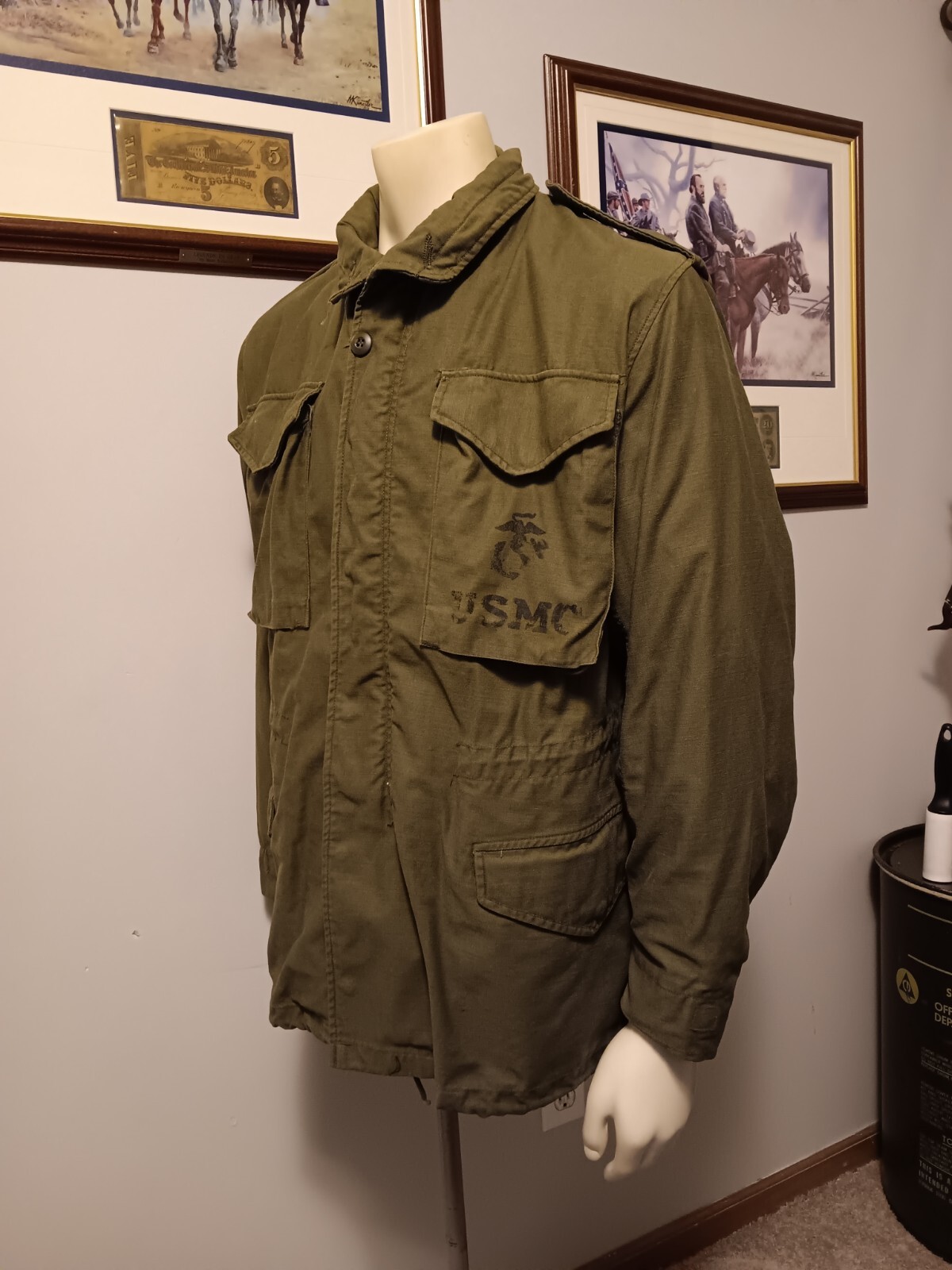 1960’s Vietnam War USMC M-65 Field Jacket USMC OG-107… - Gem