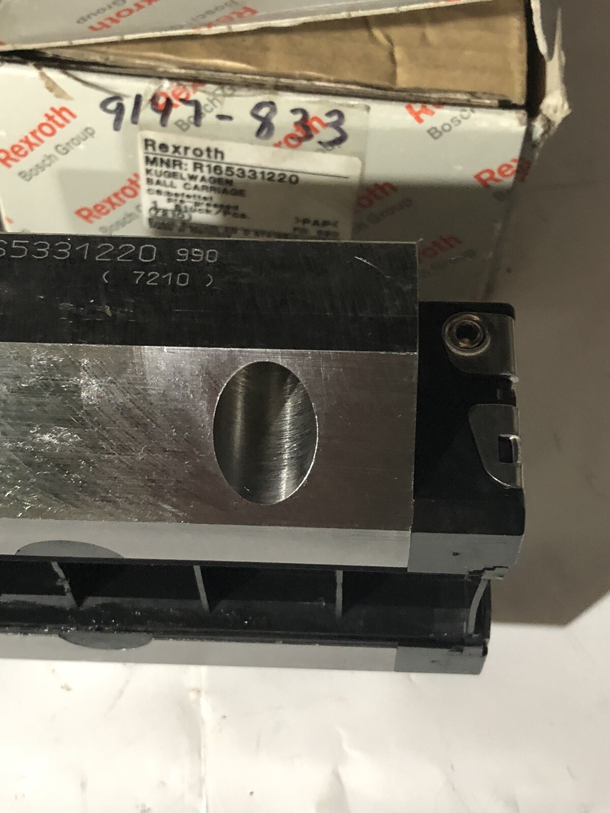NEW REXROTH R165331220 990 (7210) RUNNER BLOCK BALL CARRIAGE LINEAR ...