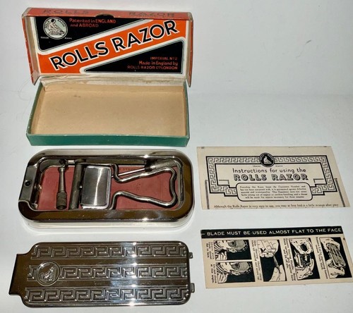 Vintage near Mint ROLLS RAZOR box Set England Strop Blade imperial #2 ...