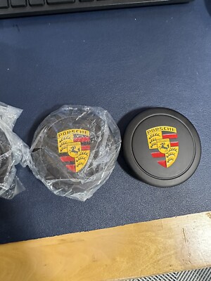 NOS Hand Painted Porsche Fuchs wheel center caps | eBay