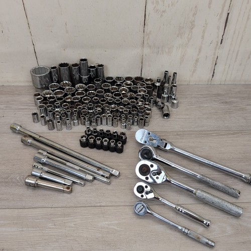 Mechanic Bulk Lot of Sockets, Ratchets Extensions Mixed Sizes And ...