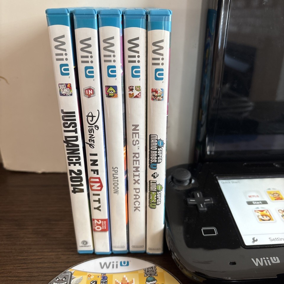 Nintendo Wii U 32GB Console Bundle WUP-101 & GamePad WUP-010 + 6 Games ...