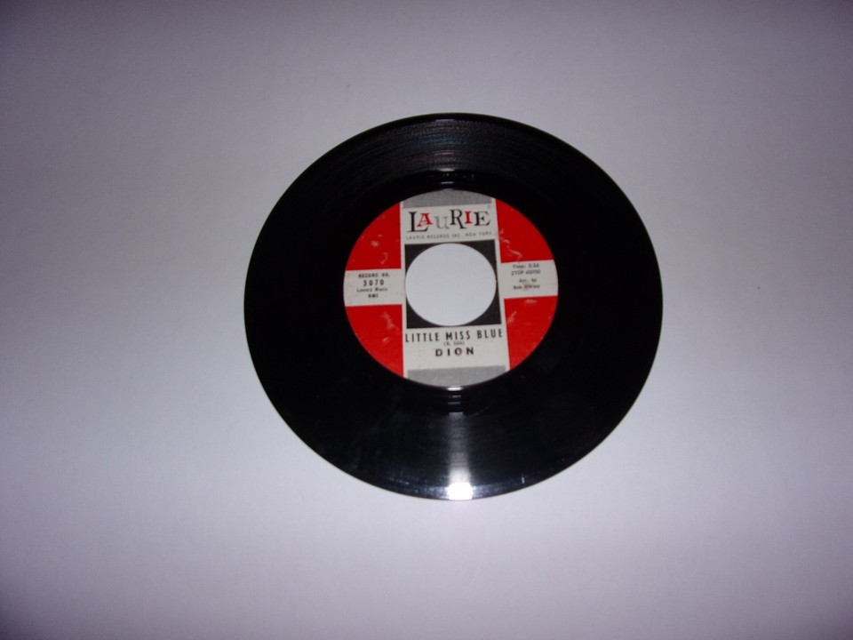 Dion: Lonely Teenager / Little Miss Blue / 45 Rpm / 1960 / Laurie 3070 ...