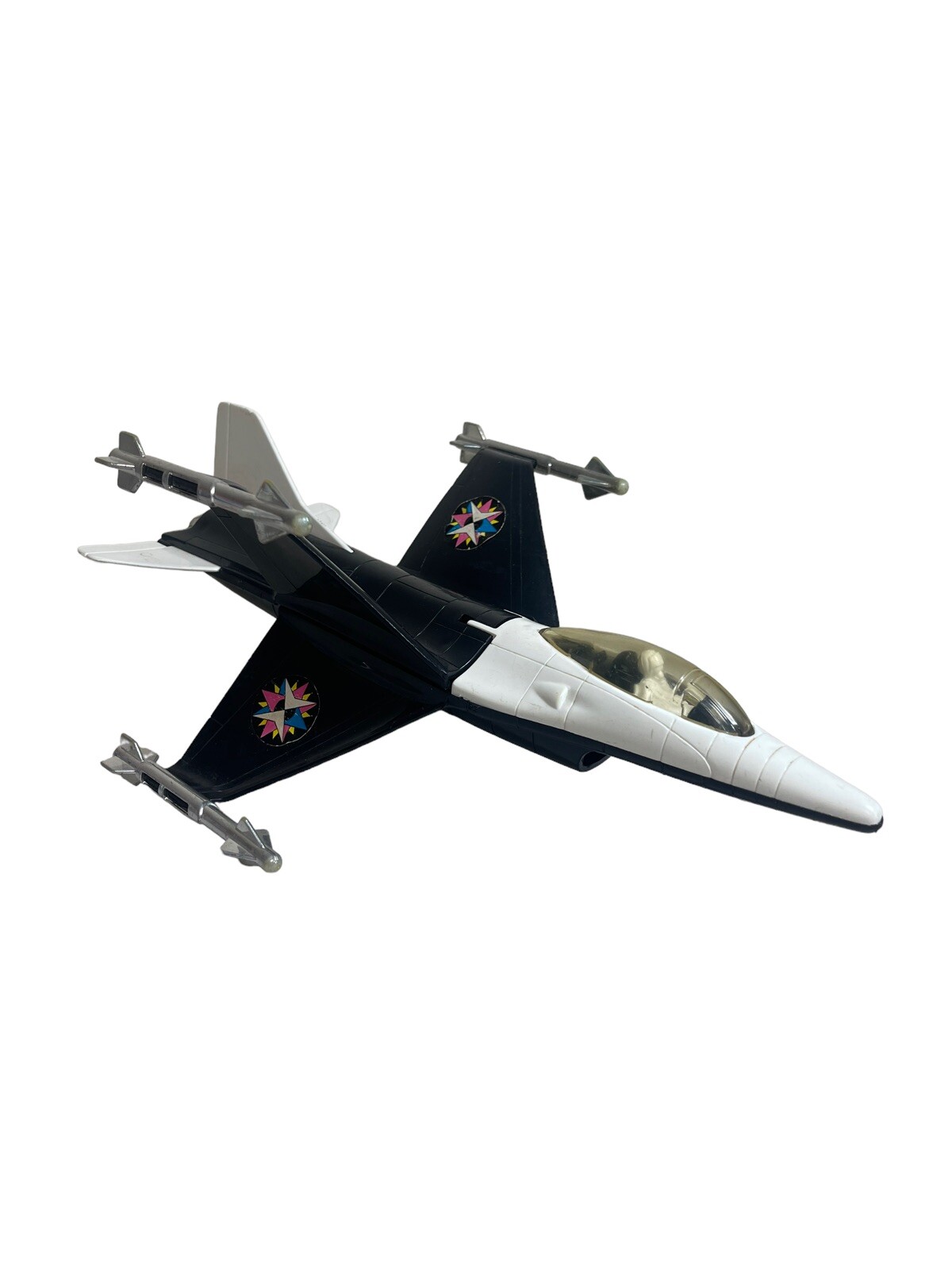 VINTAGE 70S PROCESSED PLASTICS SPACE AGE X-WING JET FIGHTER PLANE MODEL ...