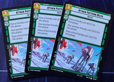 Star Wars Unlimited Spark of Rebellion 3X Attack Pattern Delta Uncommon ...