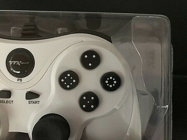TTX Tech PC and PlayStation 3 PS3 USB Wired Controller WHITE Brand New ...