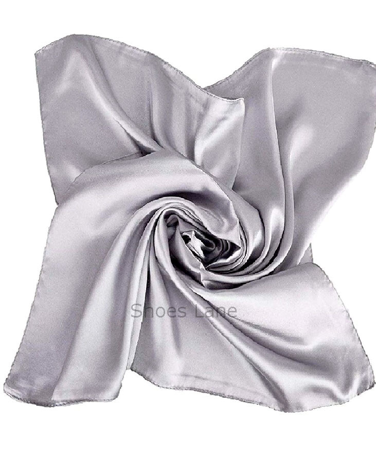 Satin Silk Square Hijab Large Soft Plain Shiny Scarf Head Neck Wrap 90 ...