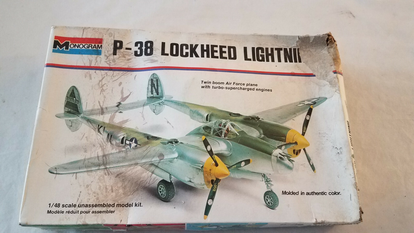 Monogram P-38 Lockheed Lightning 1/48 Scale Model Kit Complete USA 1973 T15 for sale online | eBay