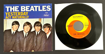 THE BEATLES ~ 45 rpm ~YESTERDAY / ACT NATURALLY. ~ CAPITOL #5498 | eBay