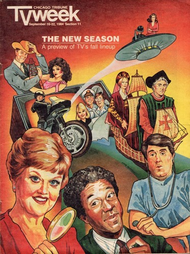 1984 FALL PREVIEW CHICAGO TRIBUNE TV WEEK TV GUIDE CHER/DYNASTY/PUNKY ...
