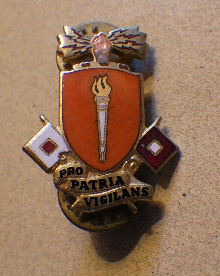 Vintage Signal Corps Enamel Pin Pro Patria Vigilans | eBay