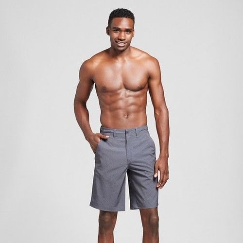 NEW Mossimo Men's Hybrid Textured Swim Shorts - Black Drone Gray - Size ...