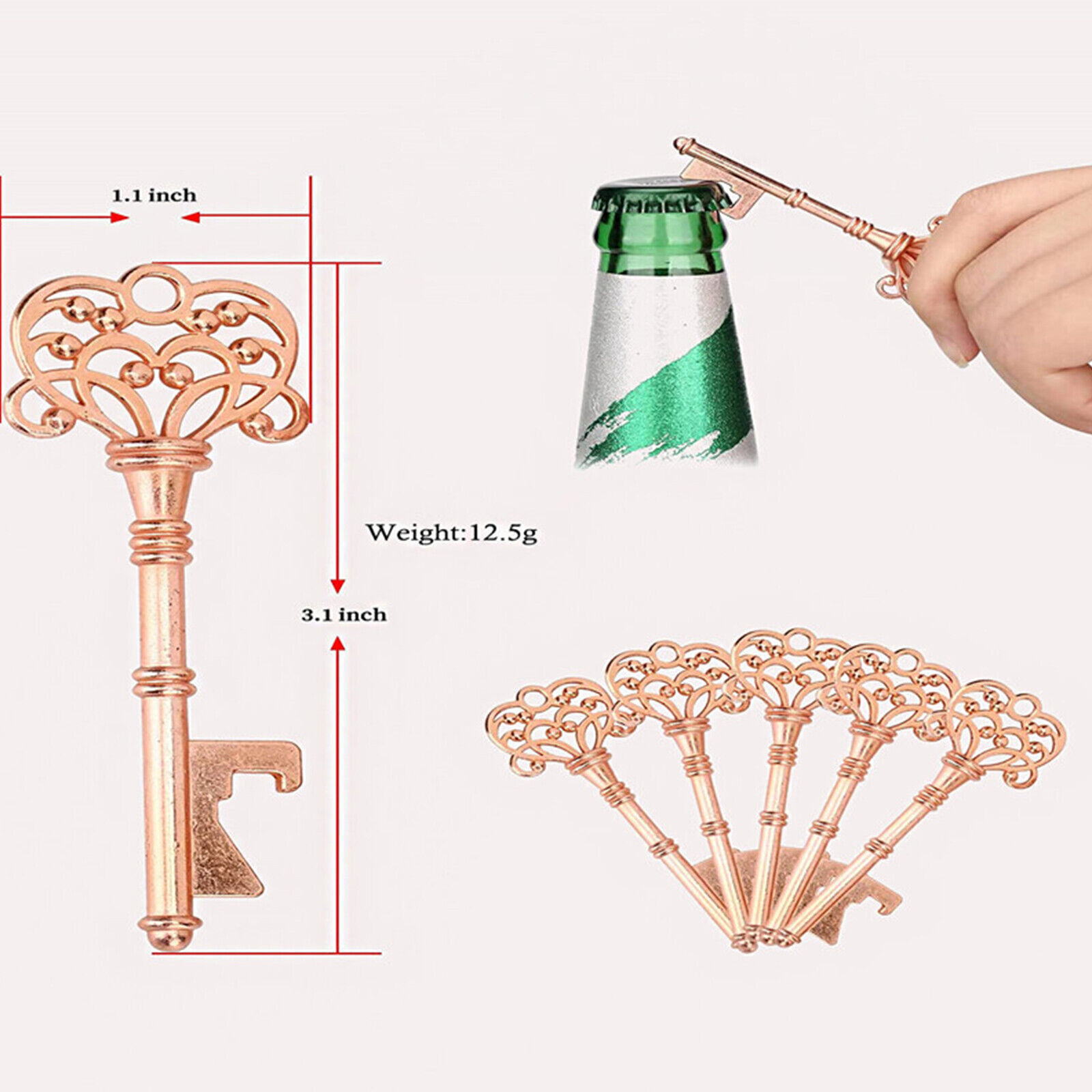 50Pcs Wedding Favour Key Bottle Opener Skeleton Birthday Xmas Party ...