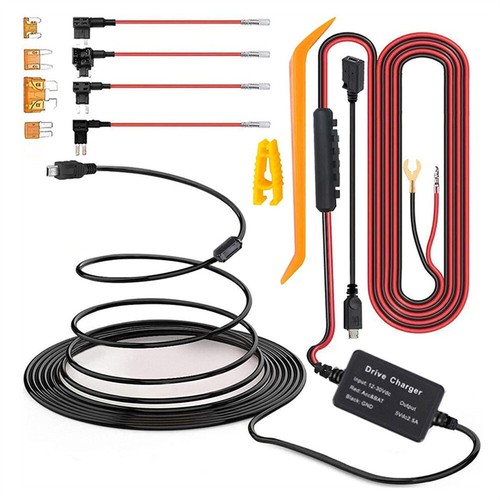 Mini Dash Cam Hardwire Kit Micro USB Charger Hard Wire Cable Line For ...