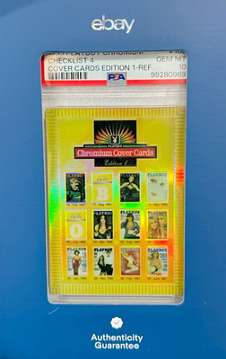 POP 18🔥Donald Trump⭐REFRACTOR⭐ '95 PLAYBOY CHROMIUM Ed. 1 CHECKLIST #4💎 ...