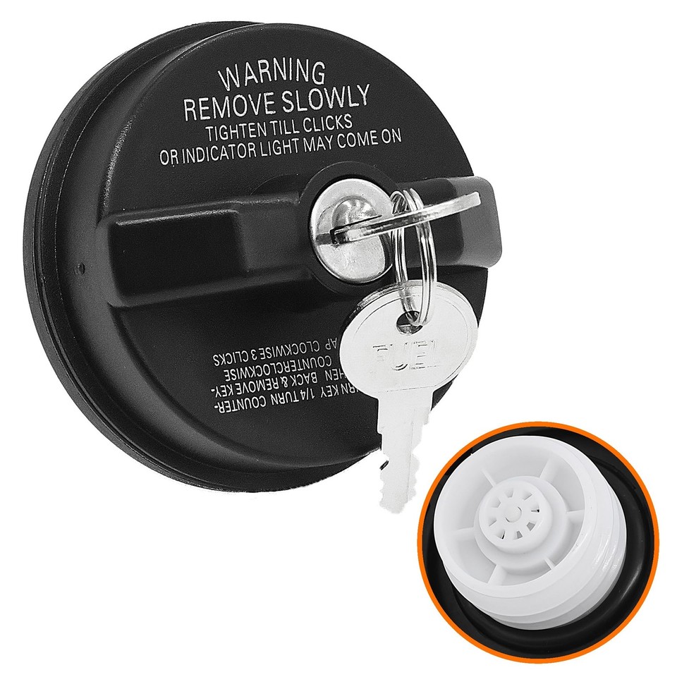 LOCKING Gas Cap Fuel Tank W/THREADED 10504 for FORD F150 F250 F250 F350 ...