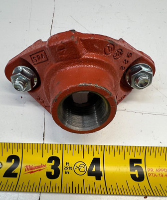 1-1/2" x 3/4" Victaulic FireLock Style 922 Mechanical Tee FPT No Gasket ...
