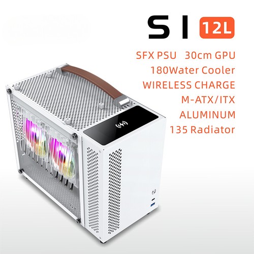Aluminum Computer Case With Charge Gaming Chassis for M-ATX Radiator ...