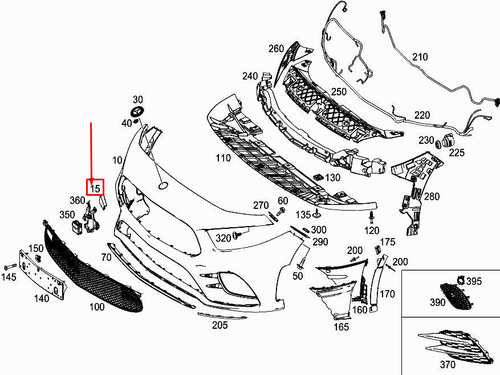 MERCEDES W177 a Class Front Tow Eye Cover A1778851900 for sale online ...