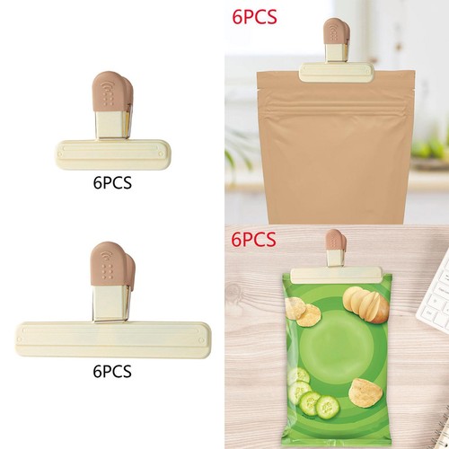 6 Pieces Photo Chip Bag Clips Food Bag Clamp for Food Storage Fridge ...