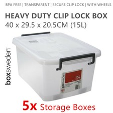 12 X 20l Stackable Plastic Storage Boxes With Lid - Storage Containers ...