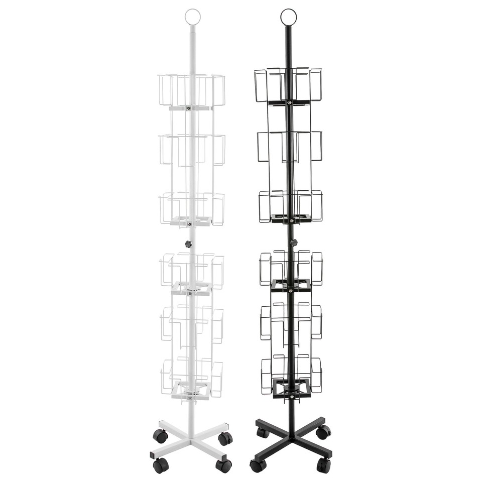 360° Rotating Greeting Card Rack Display Stand Spinning Pocket Rotating ...