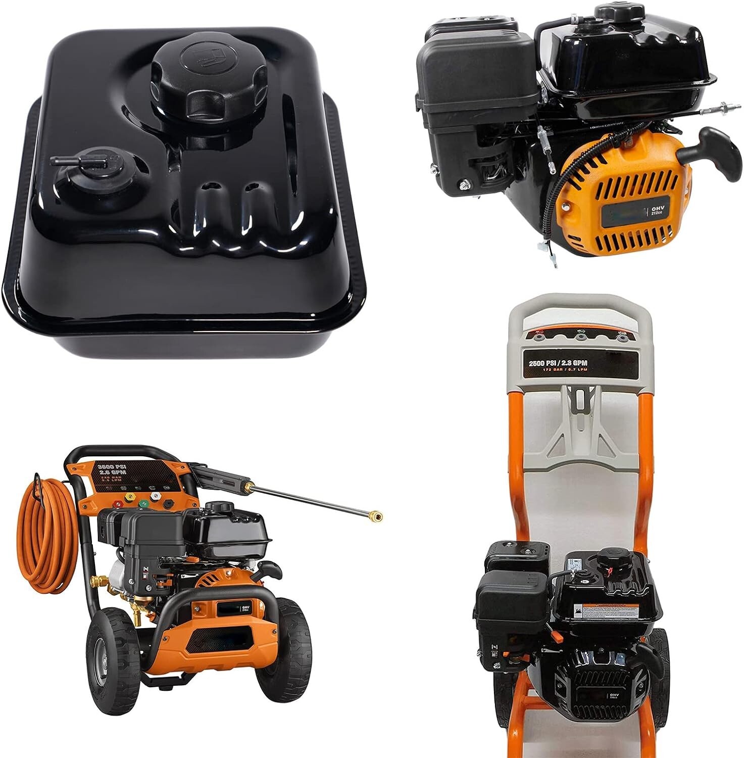 Gas Fuel Tank w/Valve for Generac 212cc Pressure Washers / SpeedWash ...