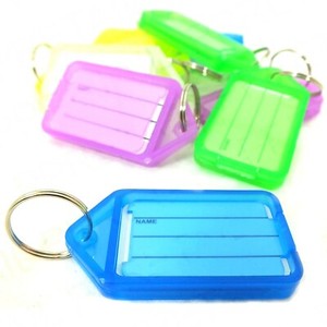10x QUALITY LARGE KEY RING IDENTIFIER TAGS HEAVY DUTY ID Markers Keys ...