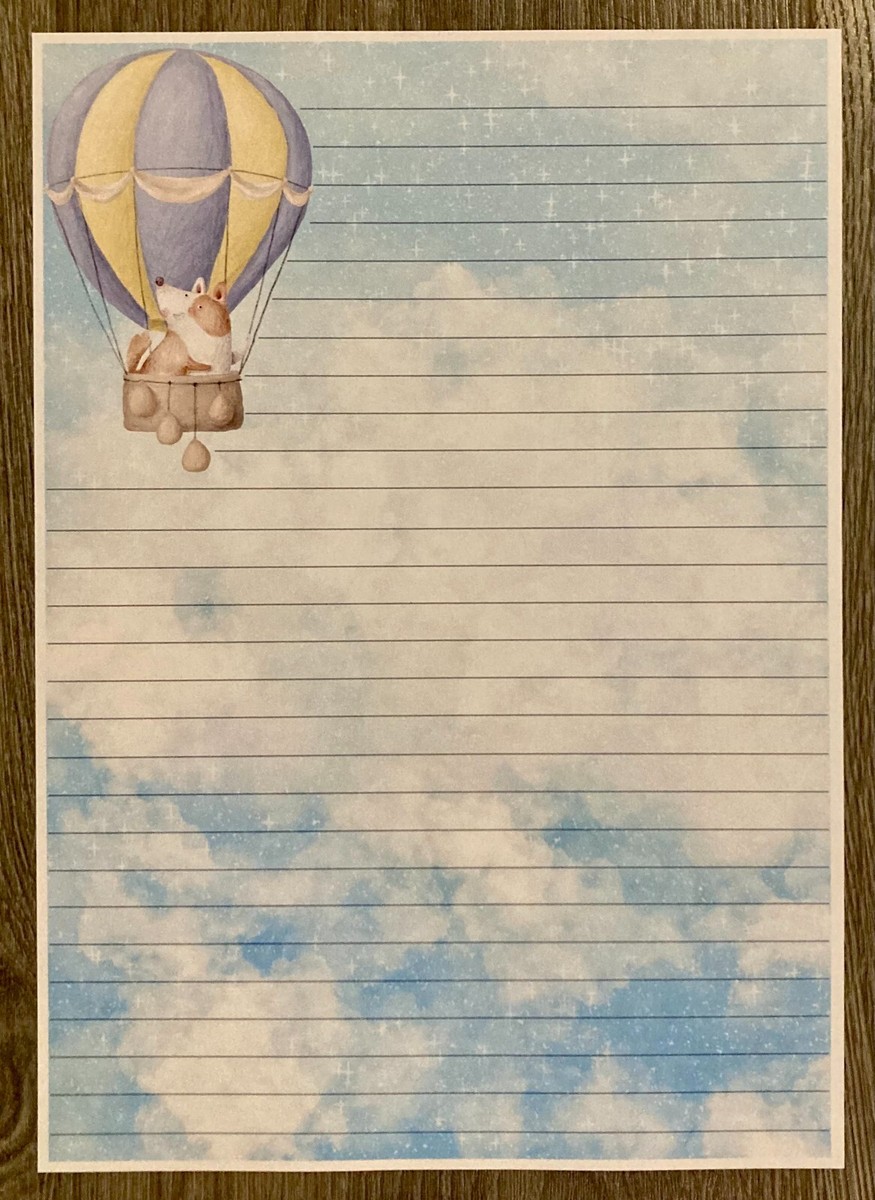 Hot Air Balloon Writing Paper