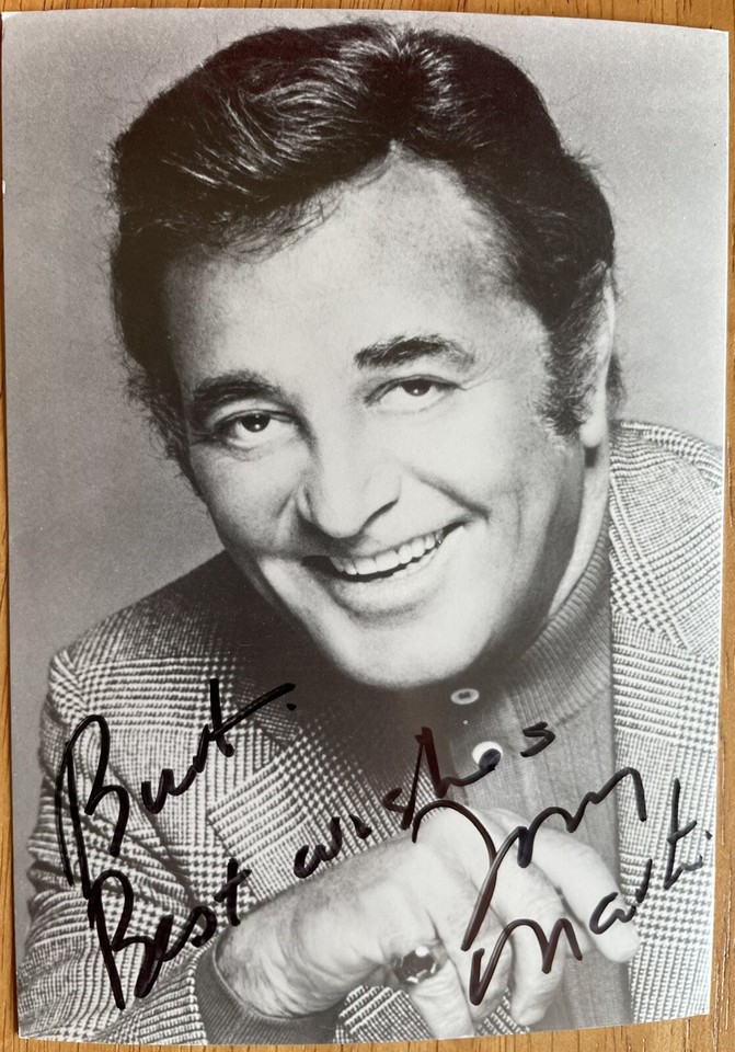 Singer, Actor Tony Martin Autograph Photo | eBay