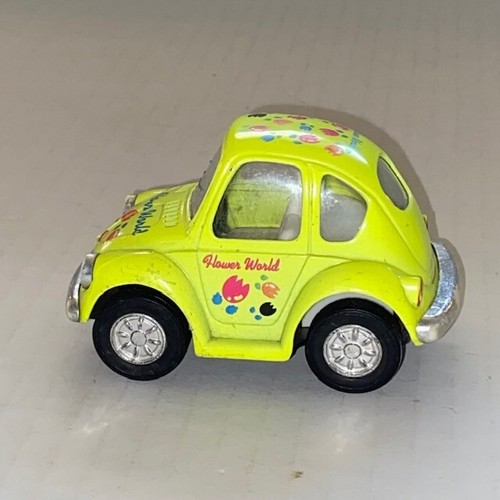 Kintoy VW Volkswagen Beetle Diecast Yellow Flower World Power Pull Back ...