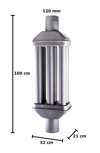 4,7'' / 120mm Flue Pipe Heat Exchanger Radiator Woodburner Fireplace ...