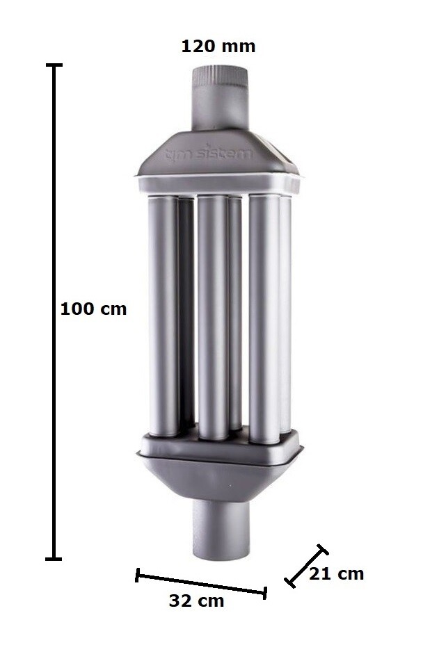 4,7'' / 120mm Flue Pipe Heat Exchanger Radiator Woodburner Fireplace ...