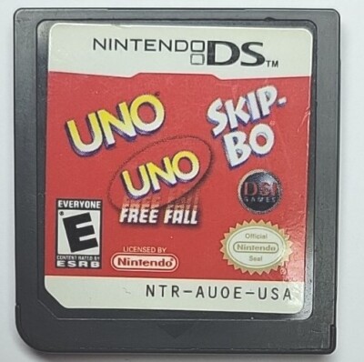 Uno Skip Bo Uno Free Fall Nintendo DS 2006 Cartridge Only Rated E ...