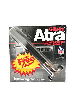 RARE Gillette Atra Razor w/ 5 Cartridges | eBay
