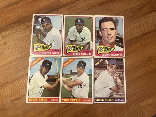 1965 & 1966 Topps Baseball Yankees Mets Lot Of 6 Cards | eBay