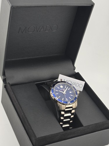 Movado Men's Series 800 Blue Dial Stainless Steel Watch - 2600159 ...