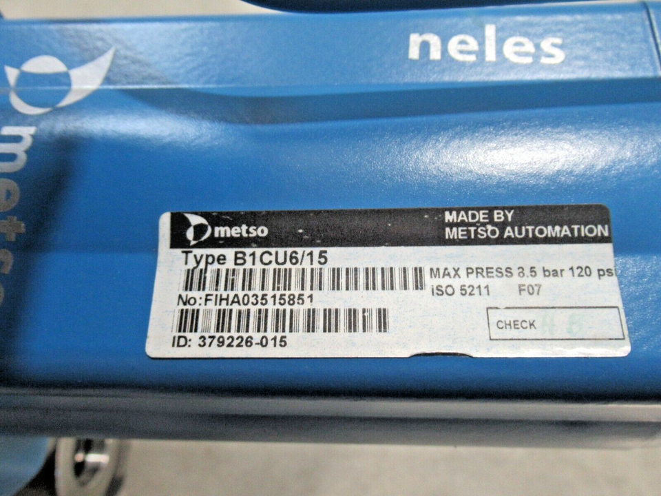 Metso B1CU6/15 Neles Pneumatic Valve Actuator W NE724/S1 & C15-RAA025AS ...