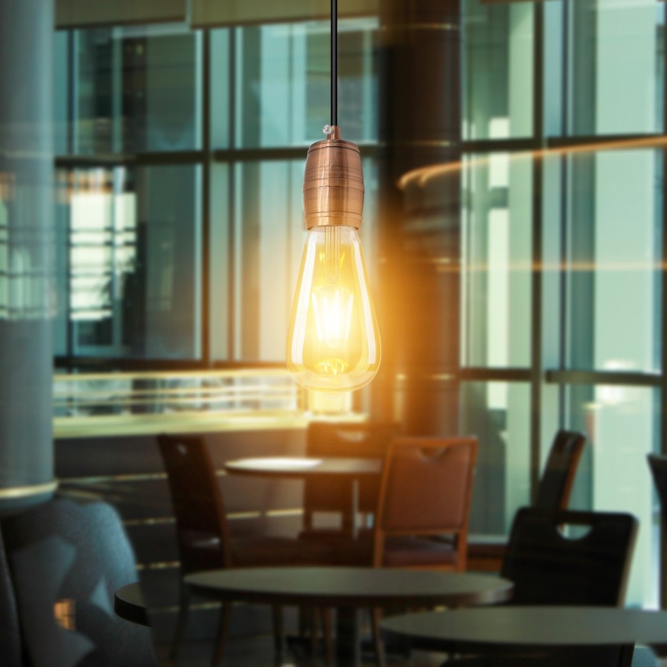 E27 Screw Metal Edison Bulb Holder Vintage Antique Copper Light Holder ...