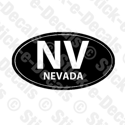NEVADA STATE OVAL EST 1864 NV State Oval Vinyl Decal 2 Styles | eBay