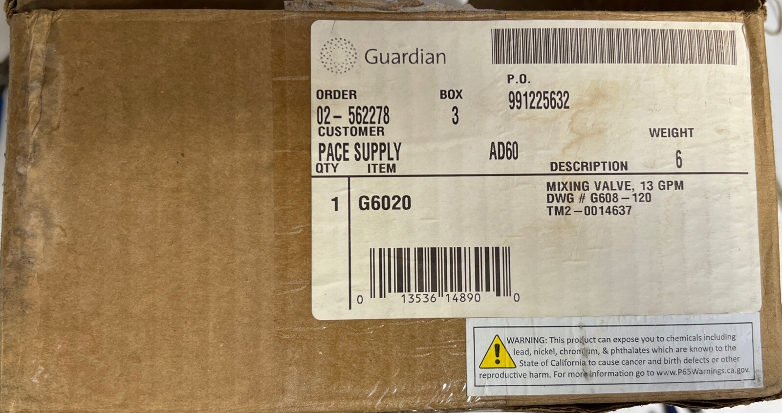 Guardian G6020 Thermostatic Mixing Valve for sale online | eBay