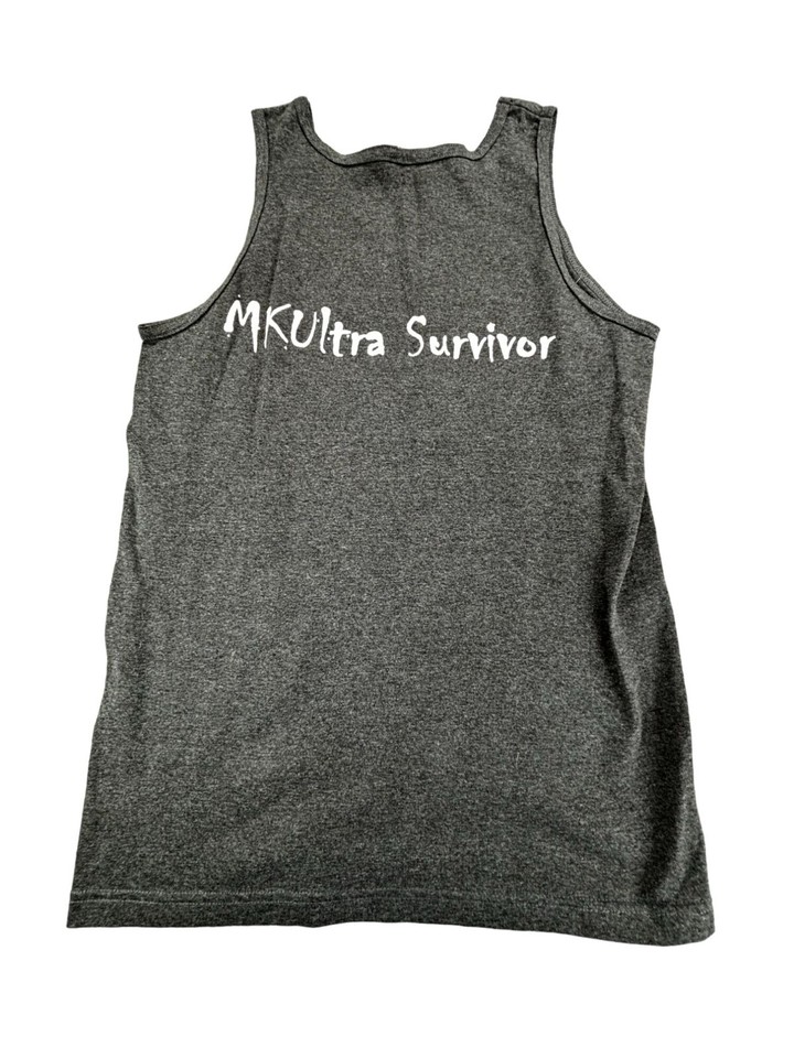 Vintage MK Ultra Survivor Tank Top S Gray Alstyle Mind Control Melt LSD ...