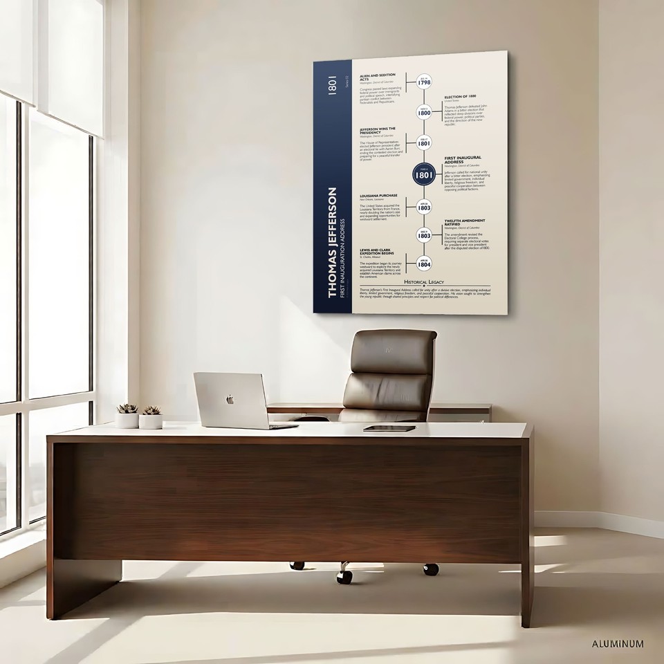 Thomas Jefferson Inauguration Timeline Poster | American Revolution ...