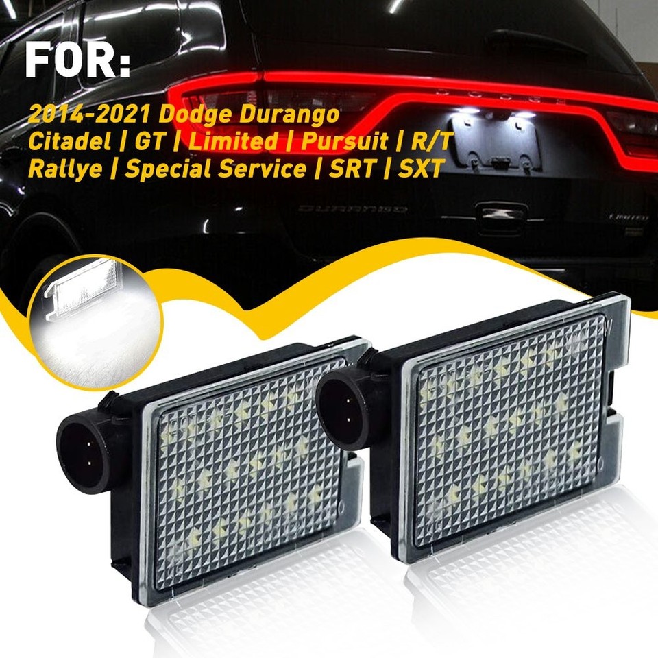 For 14-2021 Dodge Durango Super White LED License Plate Light Bulbs ...
