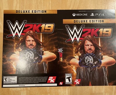 PS4 Xbox One 1 Game Stop Cover Display Art Only (No Game) W2K19 Unused ...