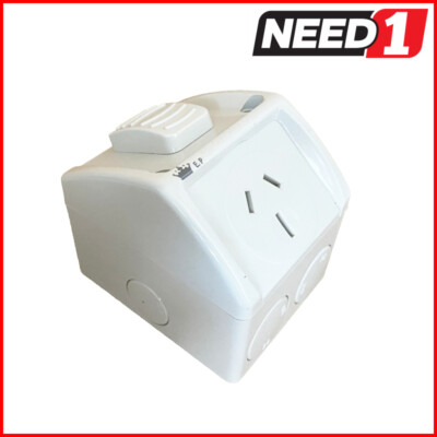 CROWN Weatherproof Single GPO Power Point Waterproof 15A IP53 Single ...