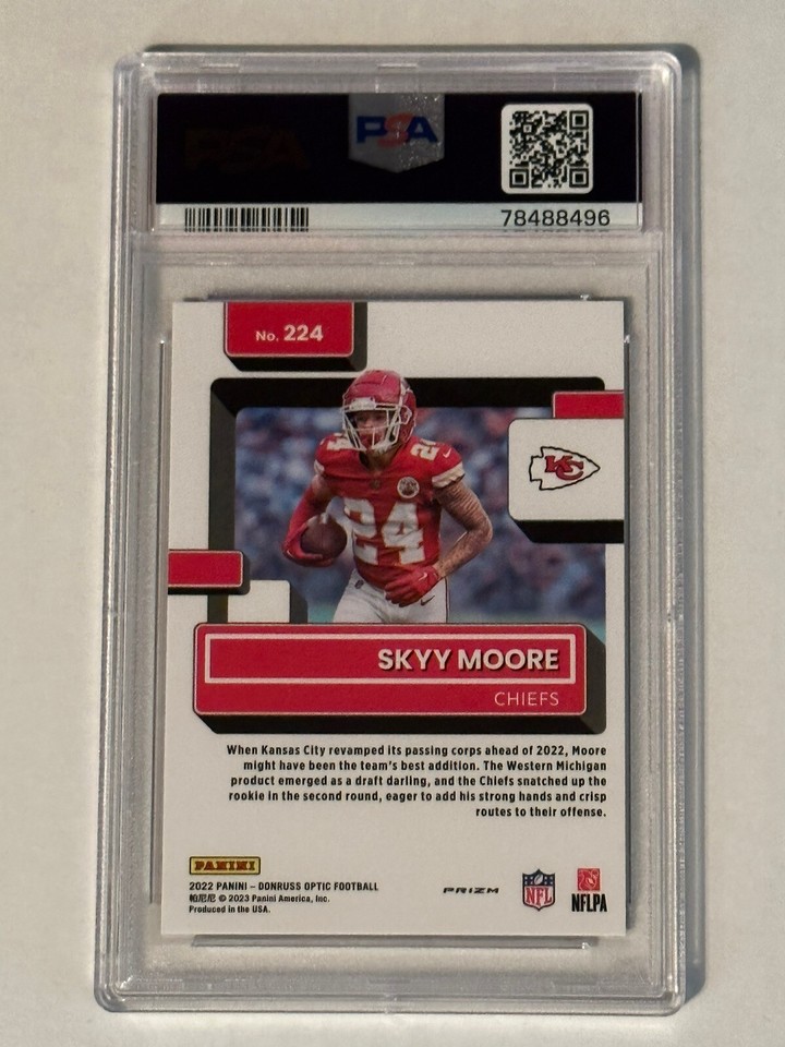 2022 Donruss Optic Skyy Moore #224 RC Purple Shock PSA 9 | eBay