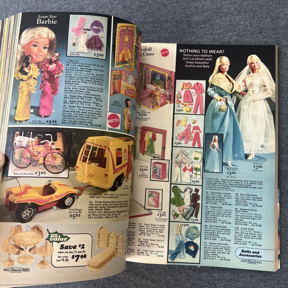 1977 SEARS CHRISTMAS WISH BOOK CATALOG With Inserts Cool Classic Toys ...