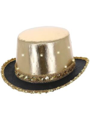 Brillant or Haut Chapeau - Amusant LED Chapeau pour Déguisement Fêtes ...